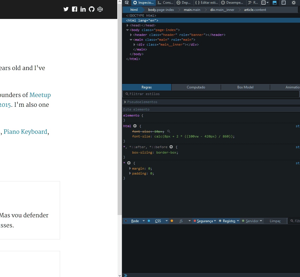 Dark Theme no DevTools | Felipe Fialho - Front-end Developer